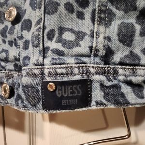 Guess | Jackets & Coats | Guess Leopard Print Trucker Jacket | Poshmark